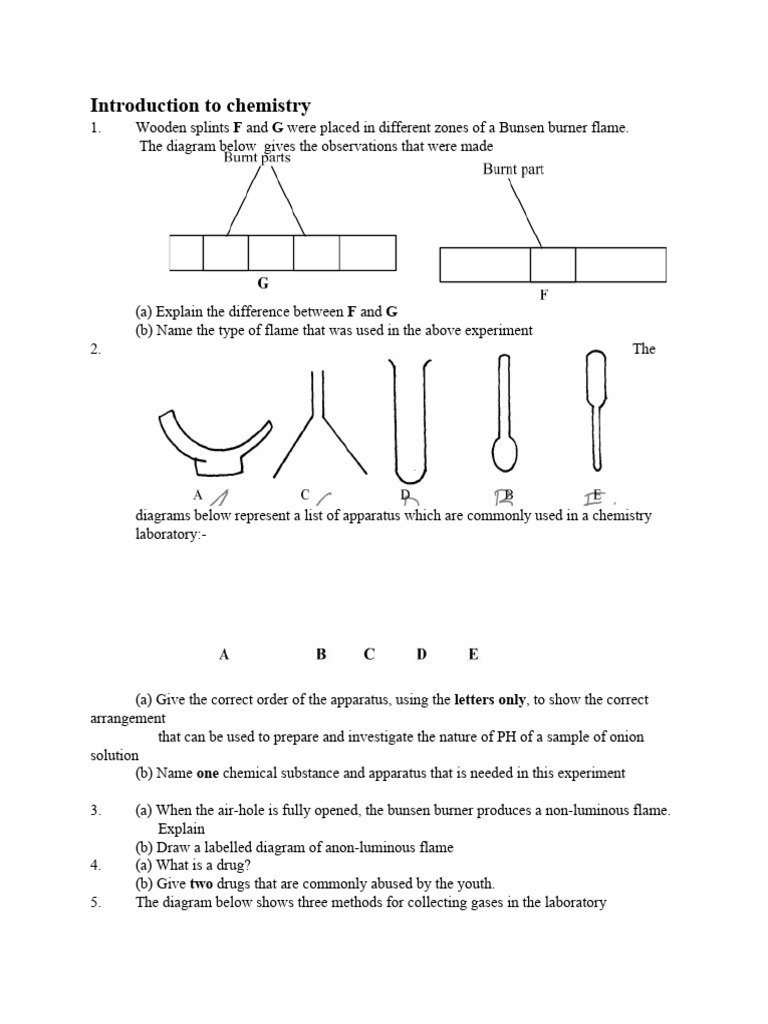 Chemistry Form 1 Revision Booklet | PDF
