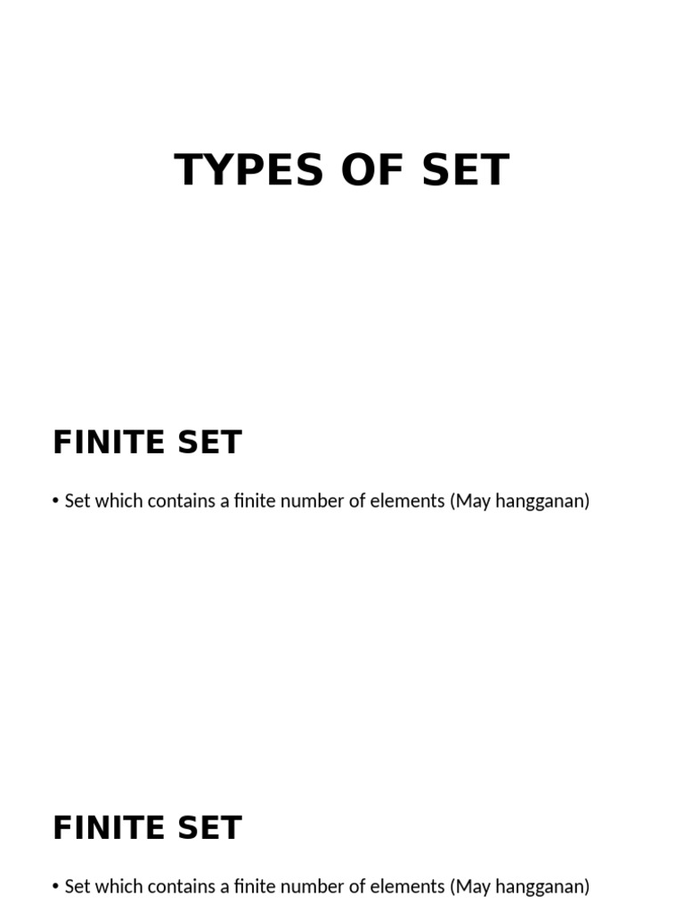 Types of Set | PDF