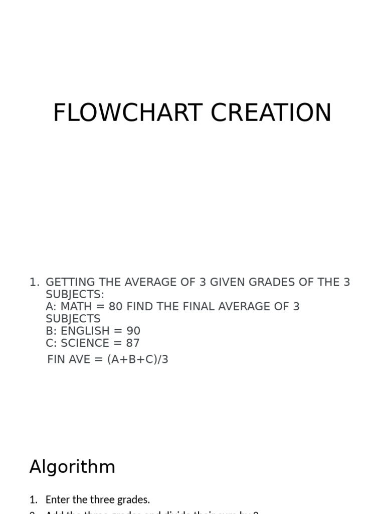 Flowchart Creation | PDF