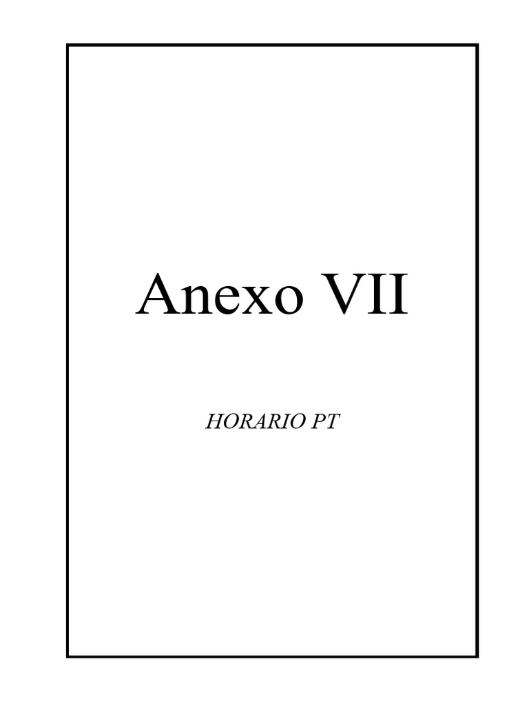 Anexo Vii | PDF