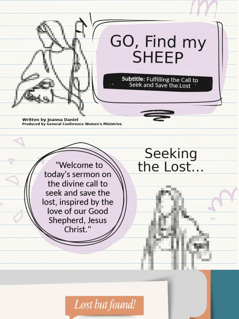 Purple Playful Line Art Sunday Sermon Christianity Church Presentation ...