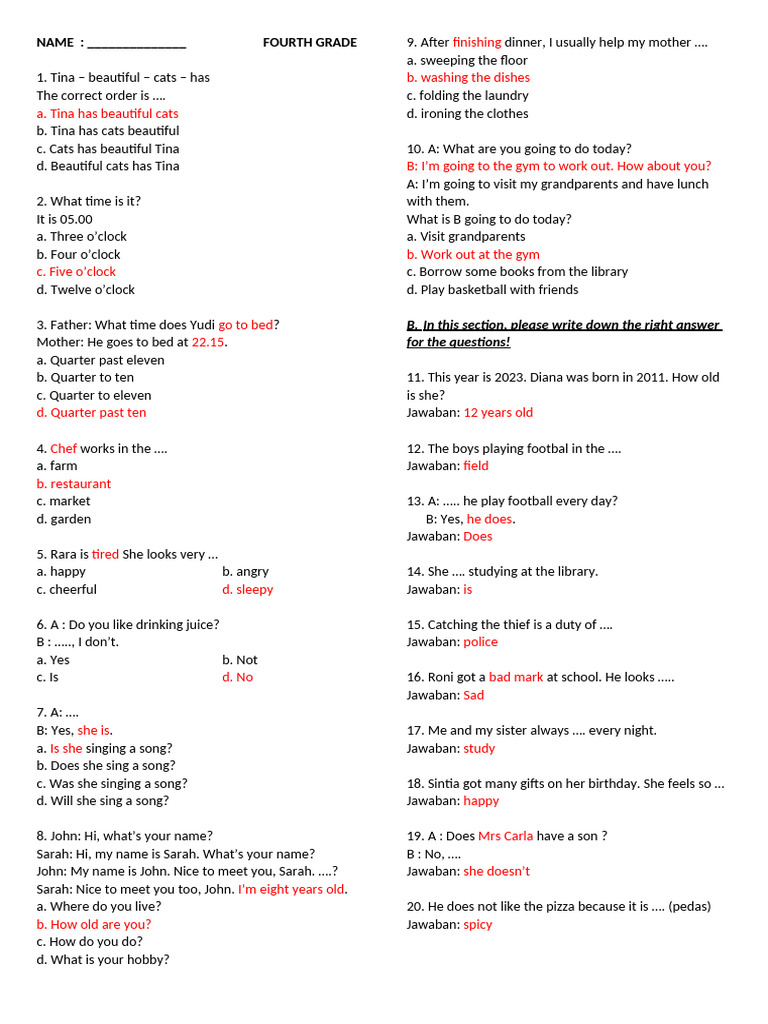 Uts English SMT 2 - 004 | PDF