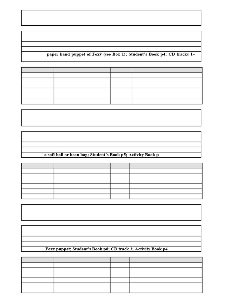 Daily Plan Class 1 | PDF