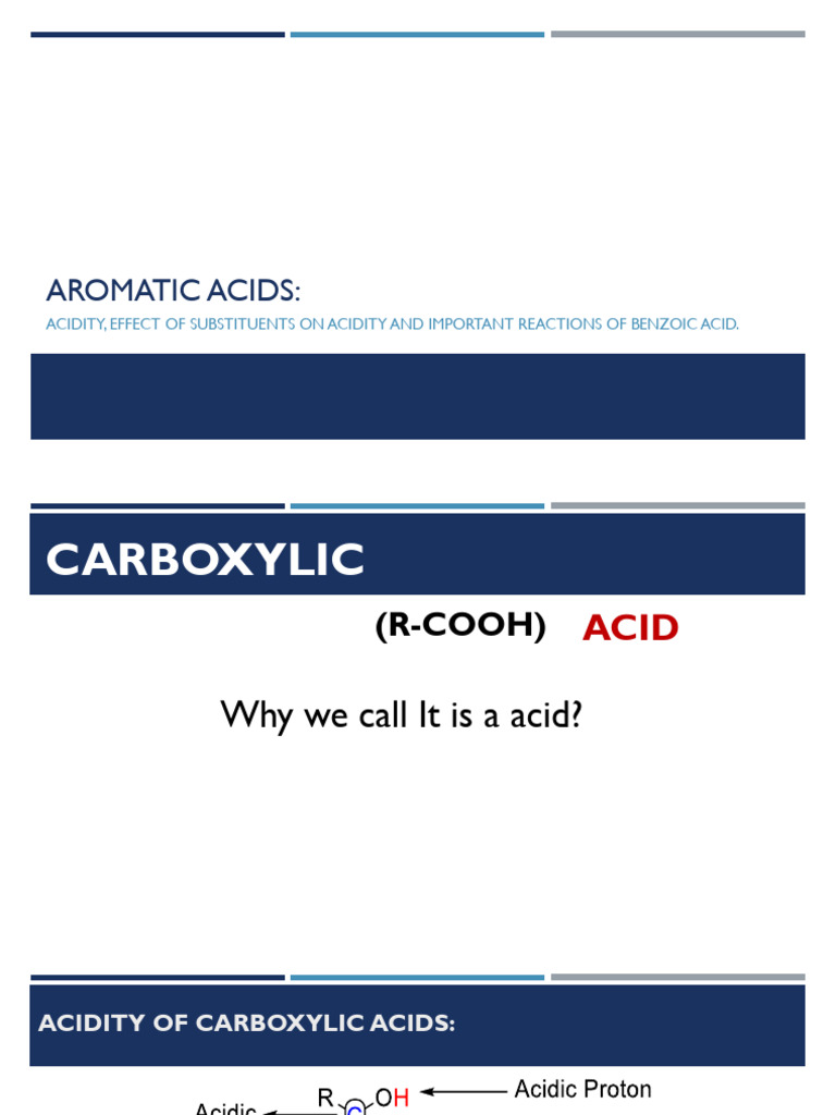 Acidity of Aromatic Acids | PDF