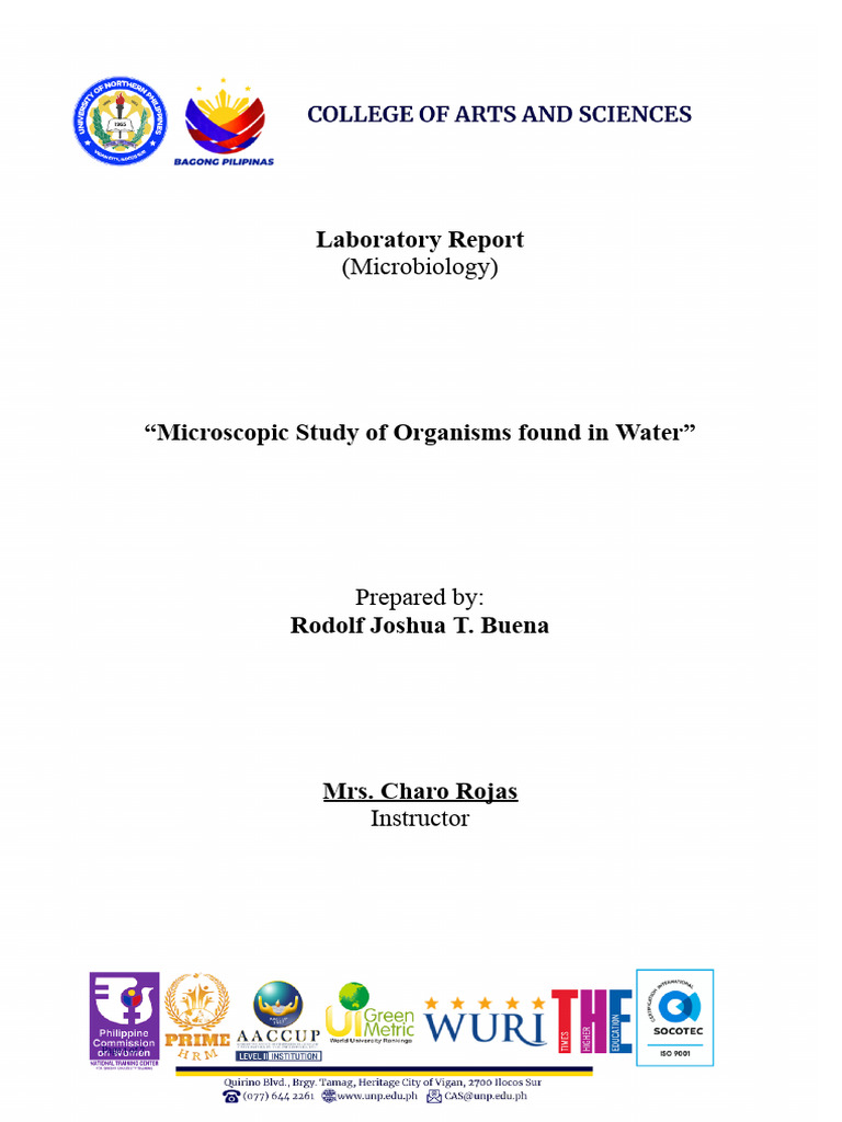 Lab Rep Water Samples | PDF