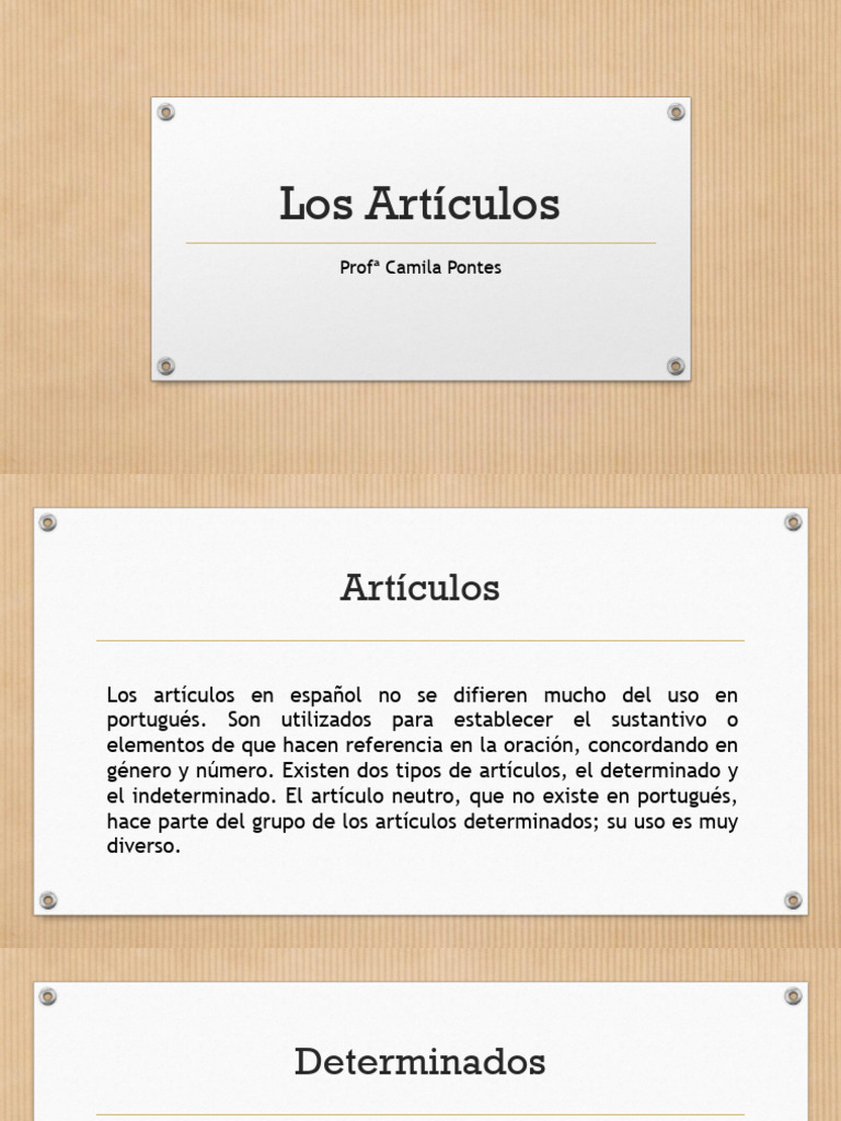 Uso de Artículos en Español | PDF | Adjetivo | Artes del Lenguaje y ...