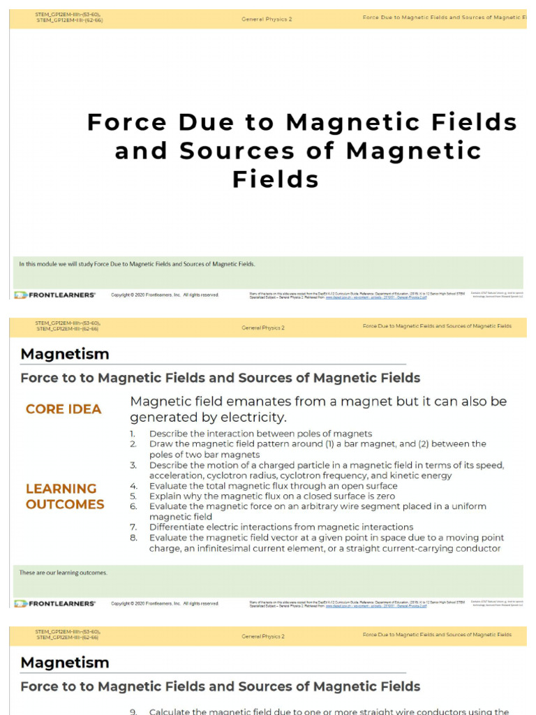 GP2 F Lesson Magnetic-Fields | PDF