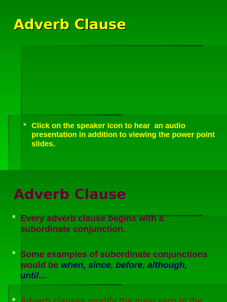 Adverb Clause | PDF