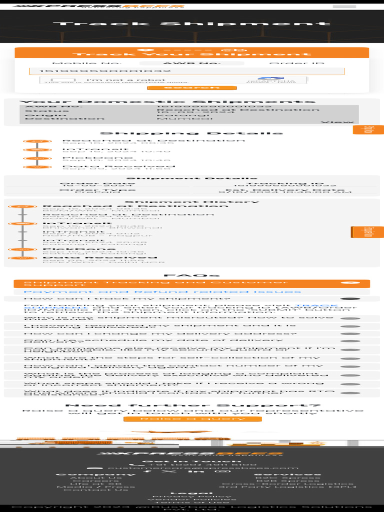 Track Your Shipment XpressBees Tracking | PDF