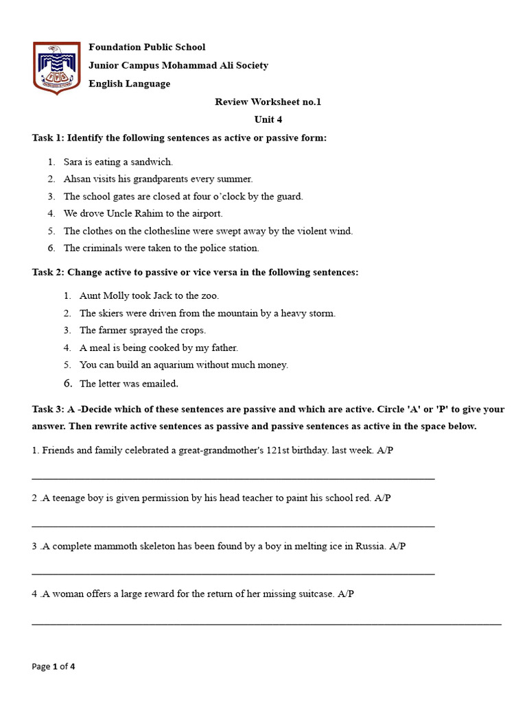 Eng Lang 6 Review 1 | PDF