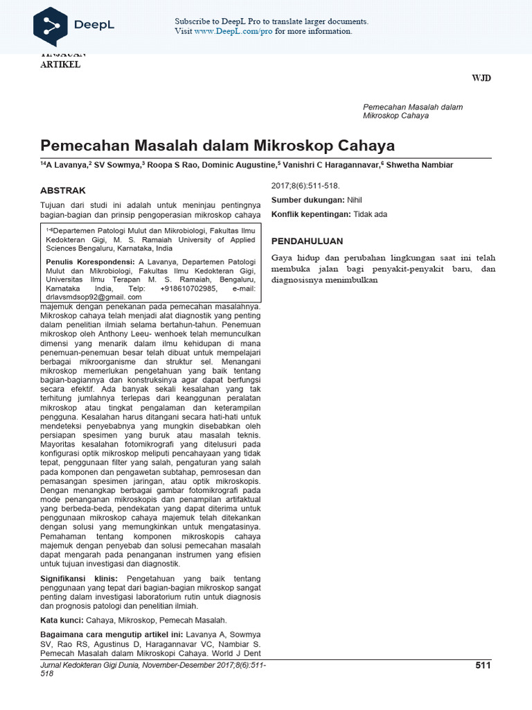 Troubleshooters in Light Microscopy Id | PDF | Laboratory Equipment ...