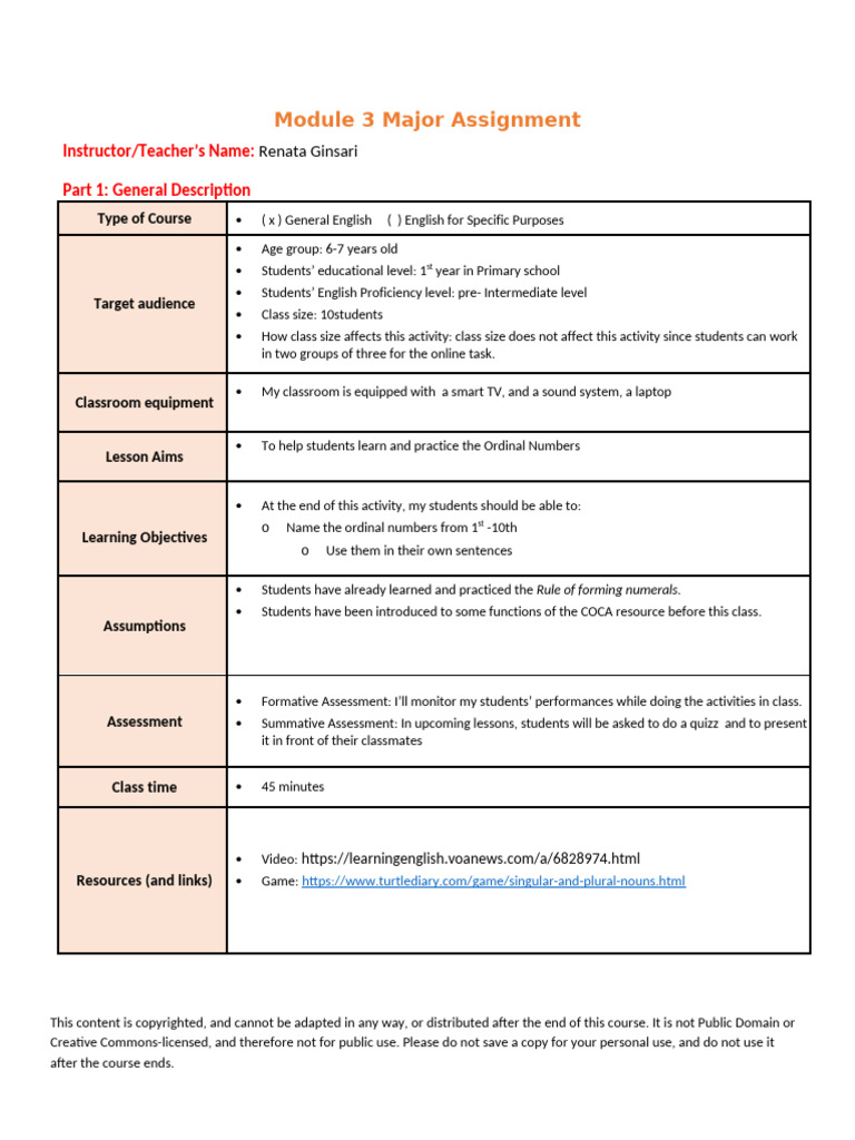 Module 3 - Major Assignment Example | PDF