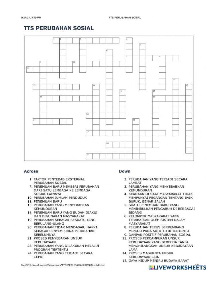 Tts Perubahan Sosial | PDF