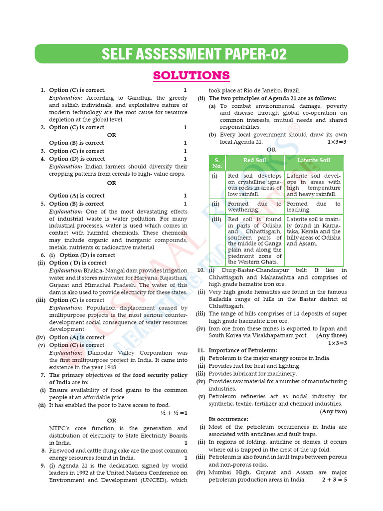 Self Assessment Paper-02 | PDF