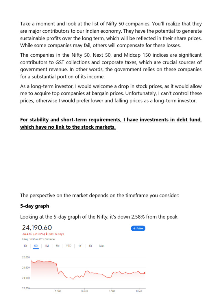 Take A Moment and Look at The List of Nifty 50 Companies | PDF