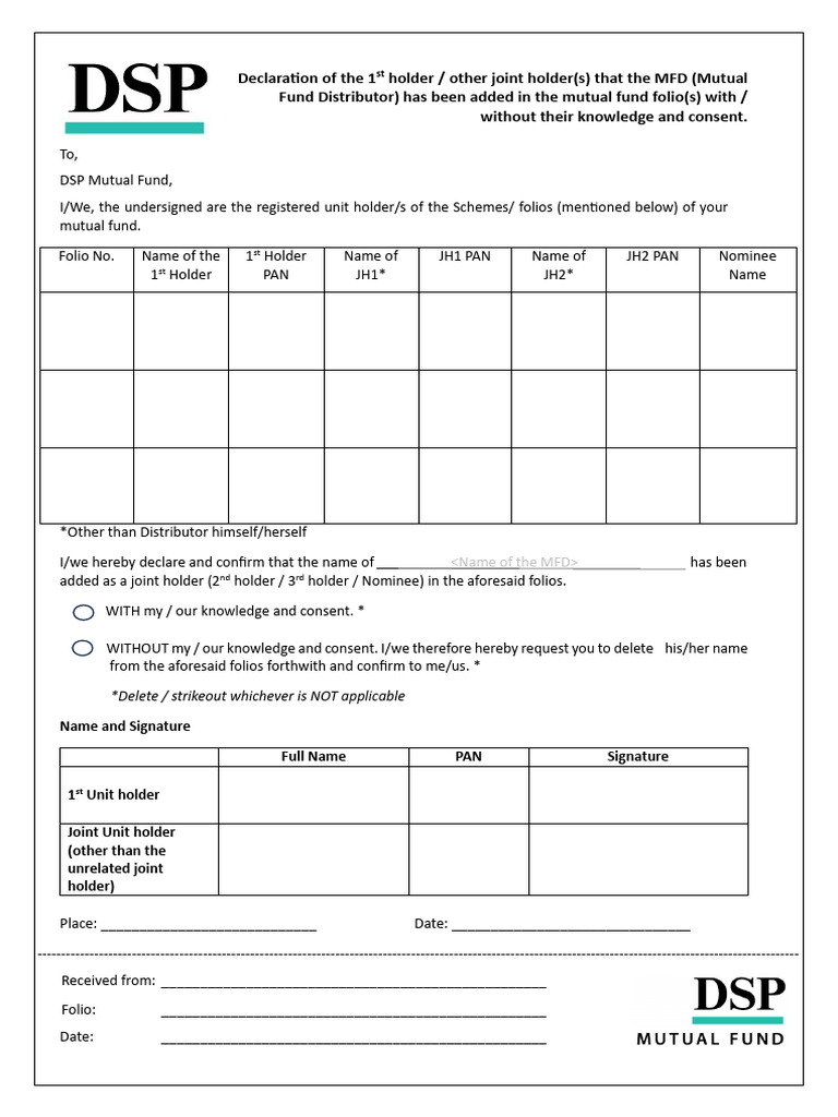 MFD - JH - Nominee Declaration Form | PDF