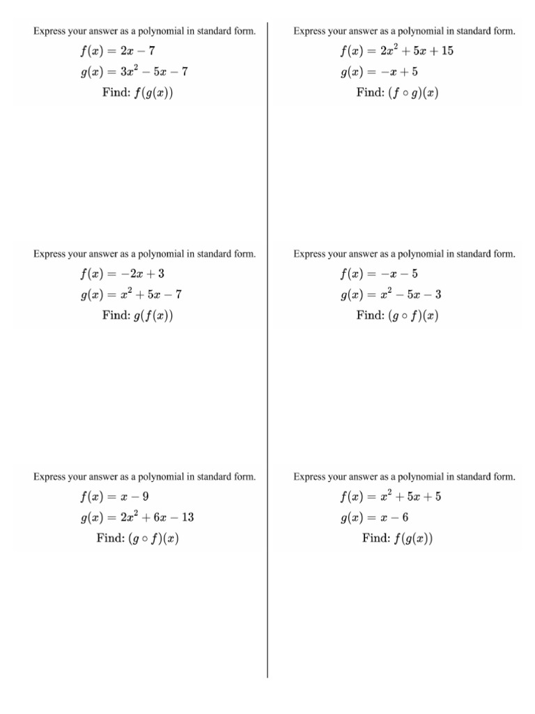 (9_4_24)-Composition of Functions(with x) | PDF