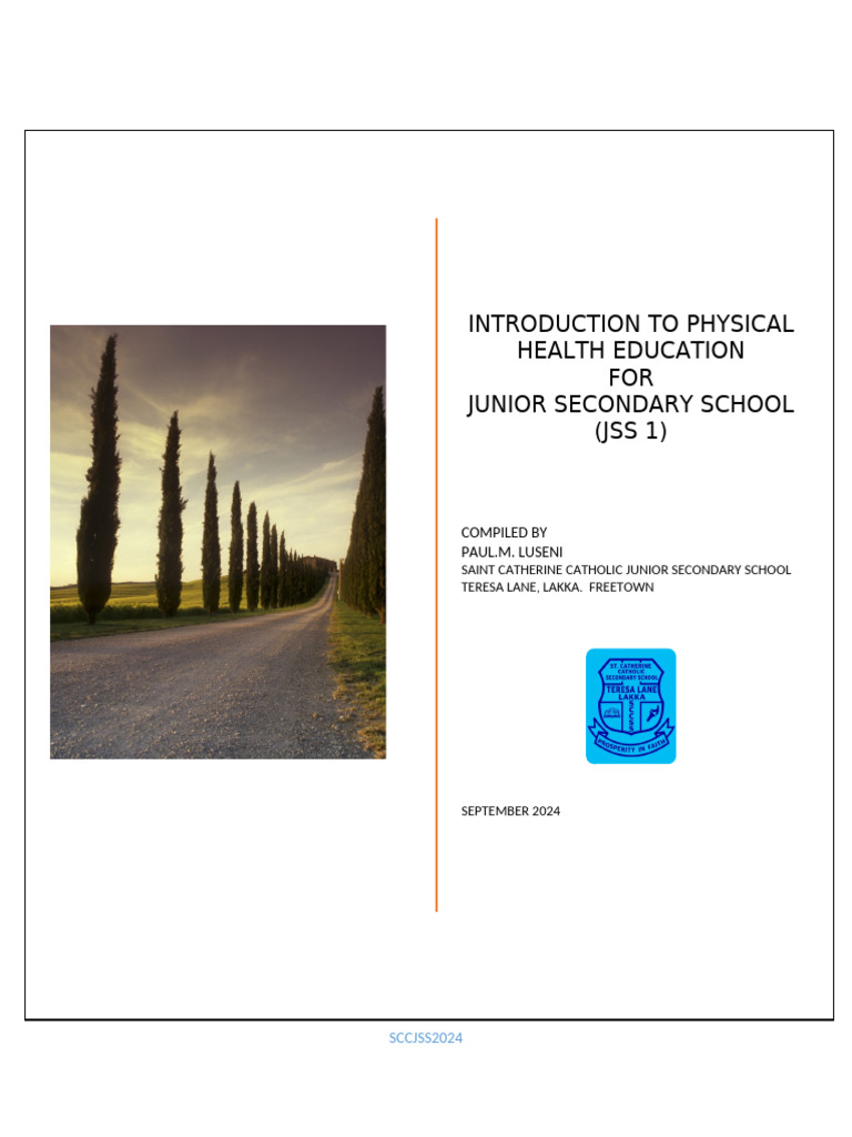 Introduction To Physical Health Education FOR Junior Secondary School ...