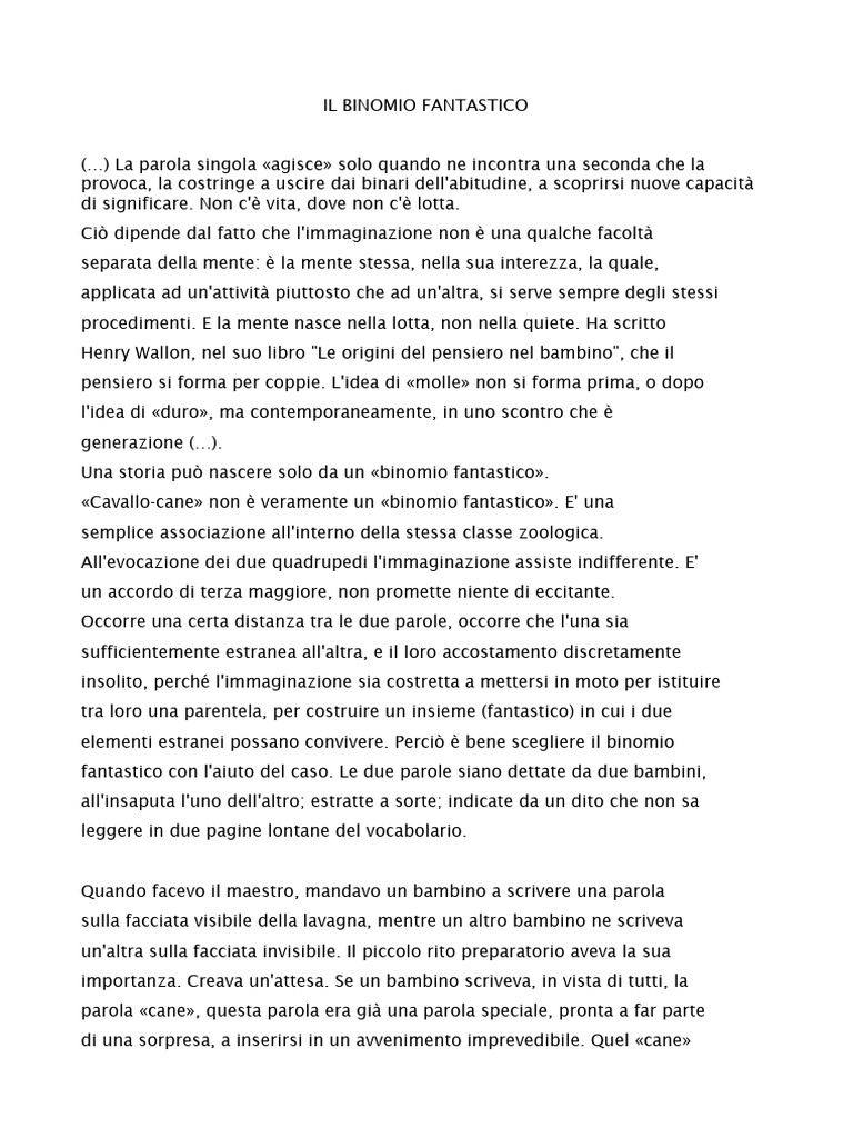 Il Binomio Fantastico | PDF
