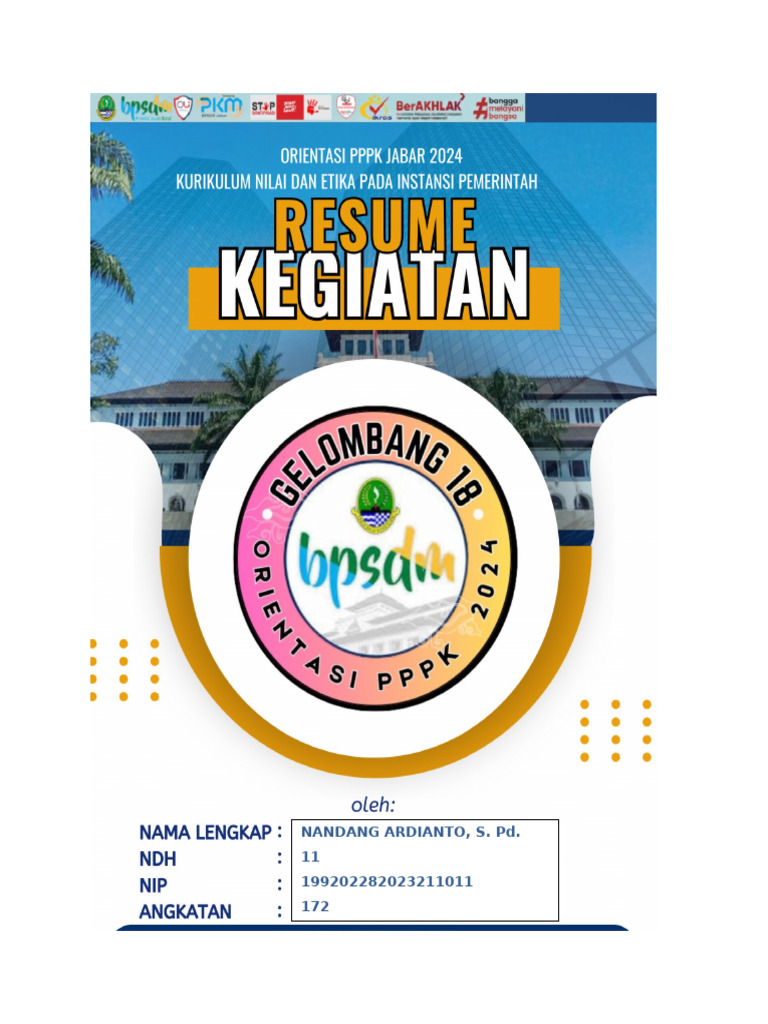 Resume Materi Hari Ke 2 Pengenalan Jabatan | PDF