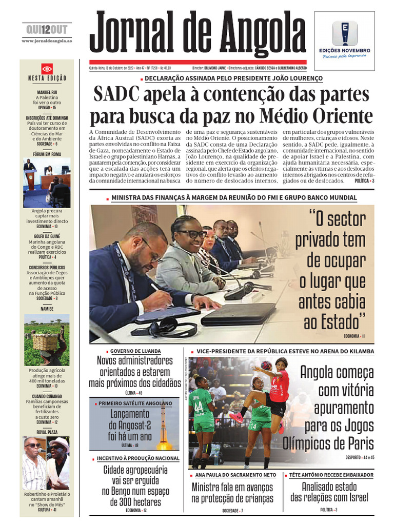 Jornal Dea Ngola Edição 17230 B | PDF