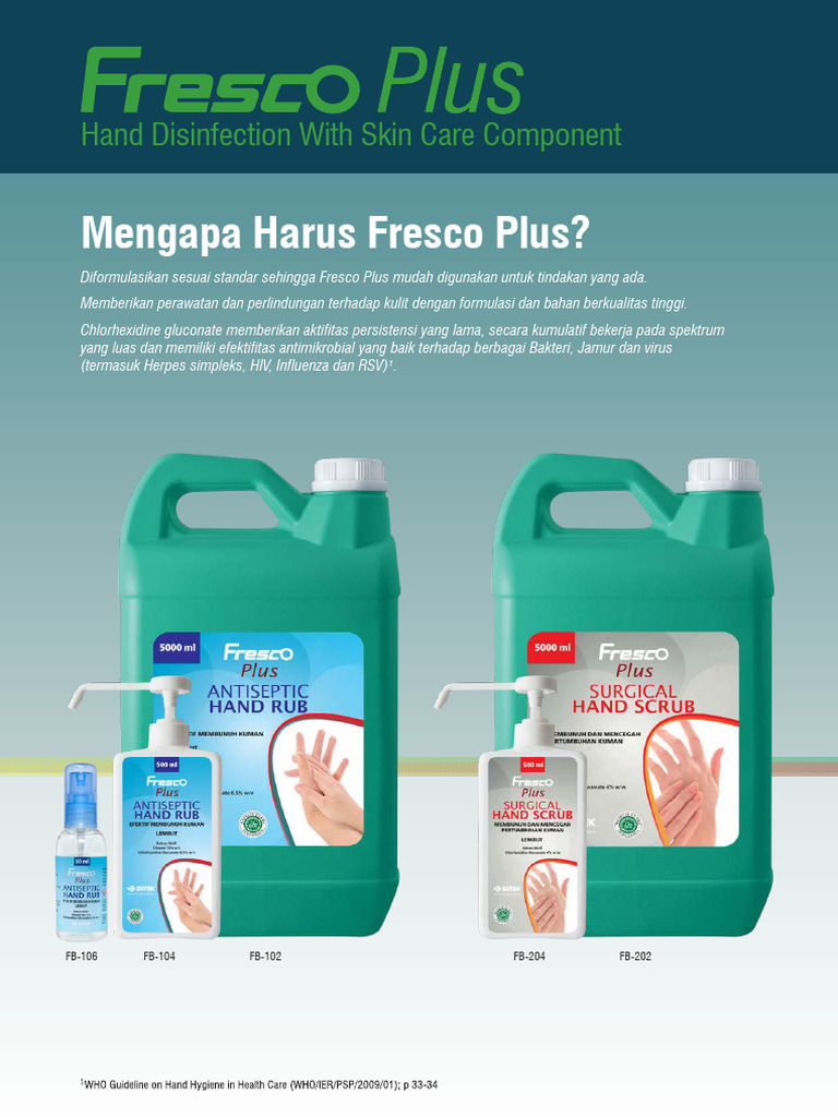 SR - Abadinusa Usahasemesta Fresco Plus Antiseptic Hand Rub | PDF