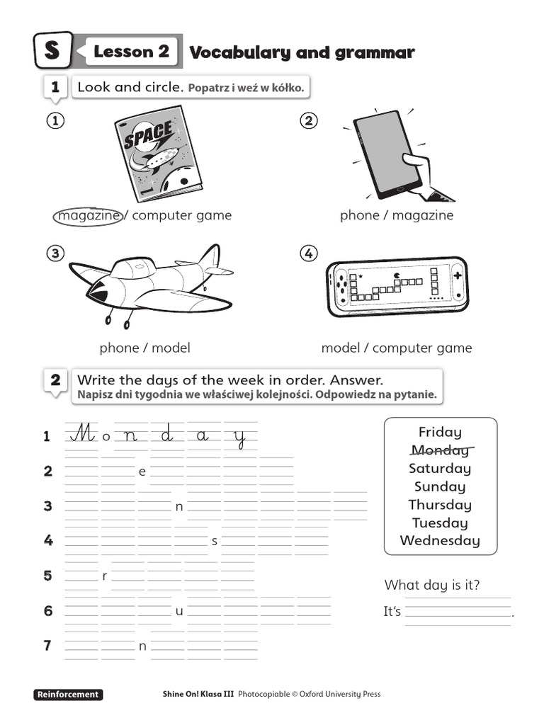 01 Vocab - Gram Wkshts Lesson 1 | PDF