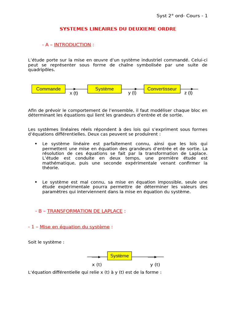 cours_sys_2nd ordre | PDF
