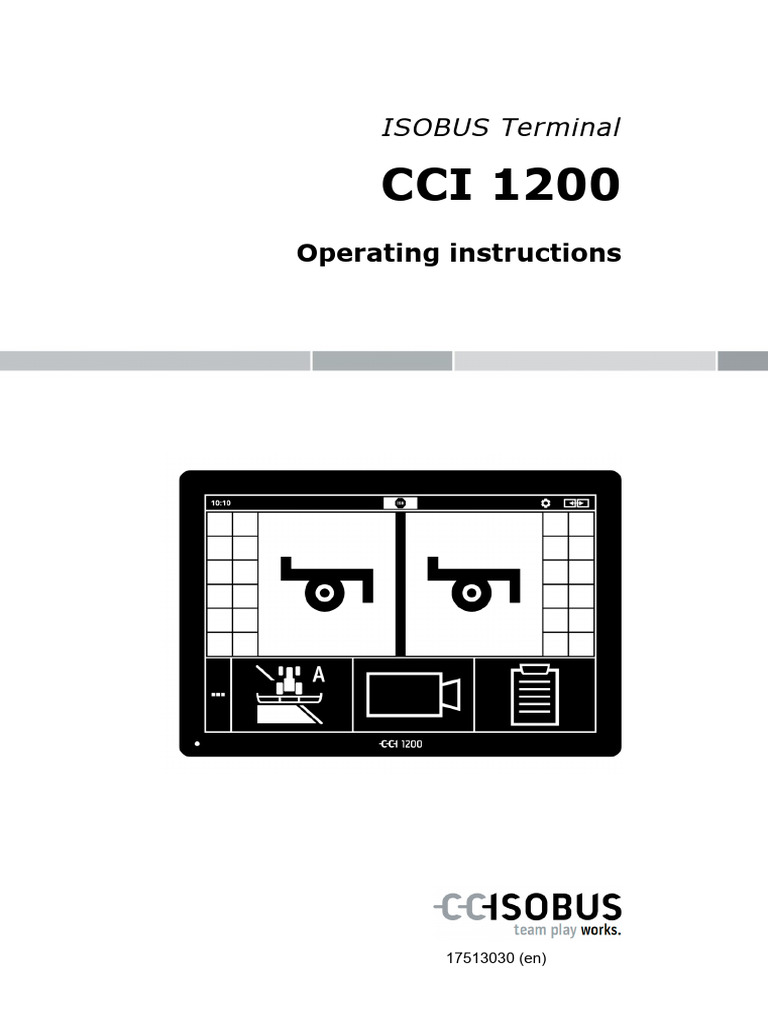 BA ISOBUS-Terminal CCI-1200-V1.1 en 0 | PDF