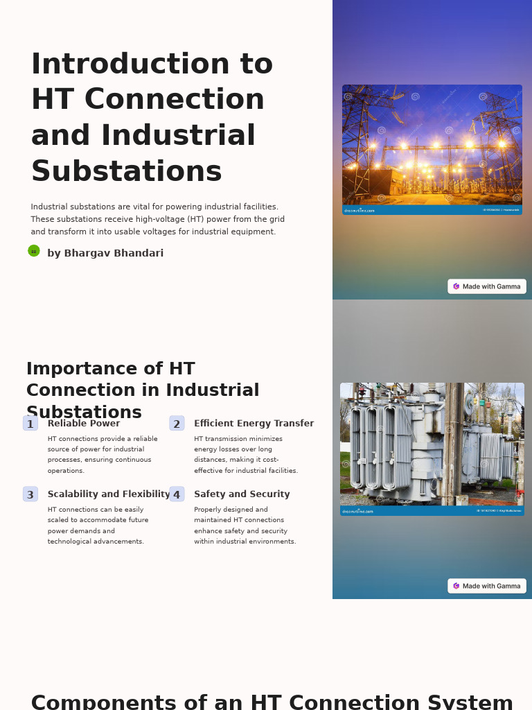 Introduction To HT Connection and Industrial Substations | PDF
