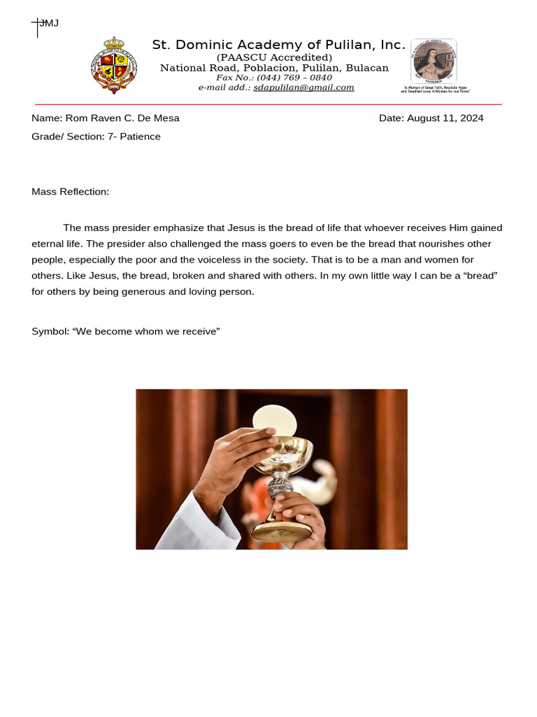 SDA Header - Gospel Reflection-1 | PDF