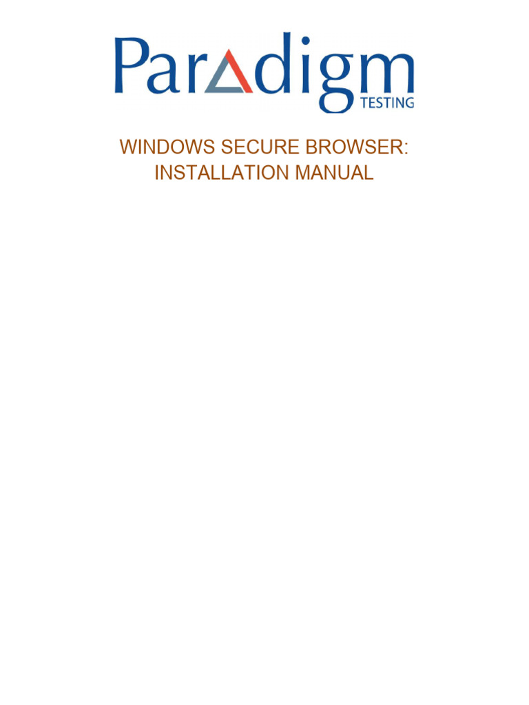 ESSecure Browser - Windows Installation Manual | PDF