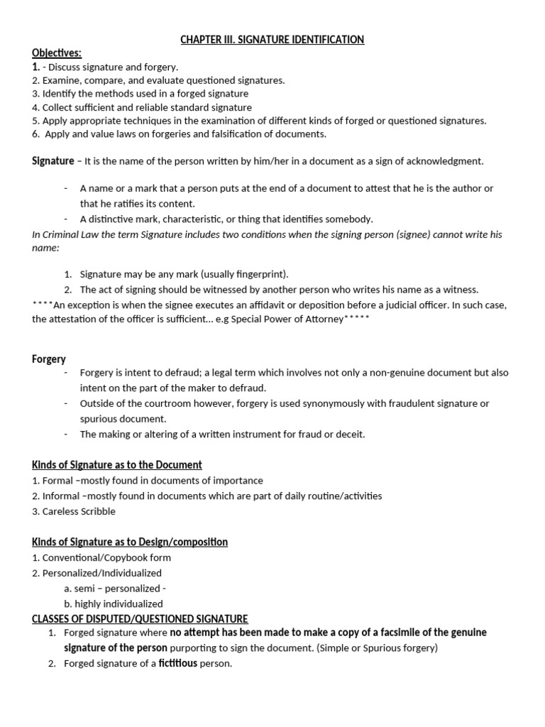 Signature Identification | PDF