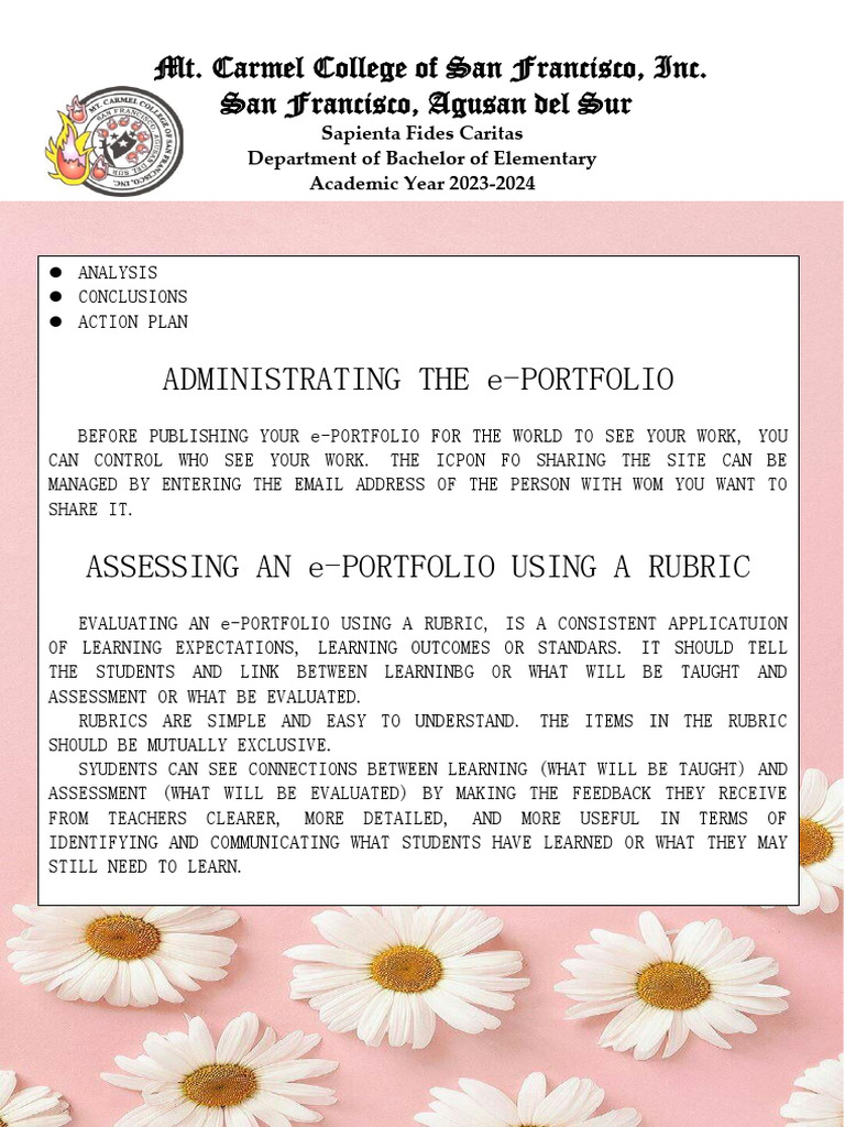 Creating E-Portfolio As A Technology Tool Yolay | PDF