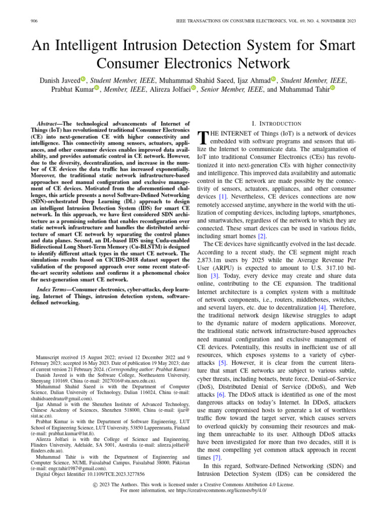 An Intelligent Intrusion Detection System For Smart Consumer ...