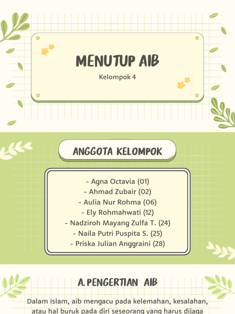 MENUTUP AIB (Kelompok 4) | PDF