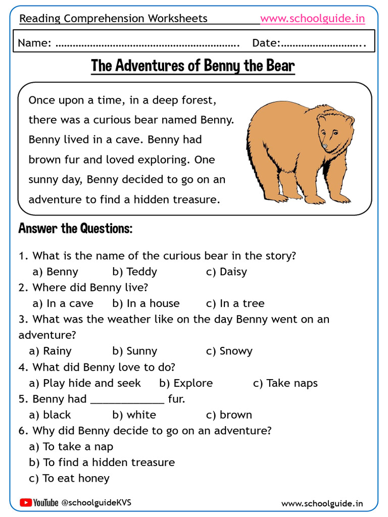 Reading Comprehension Worksheet 10 | PDF | Art