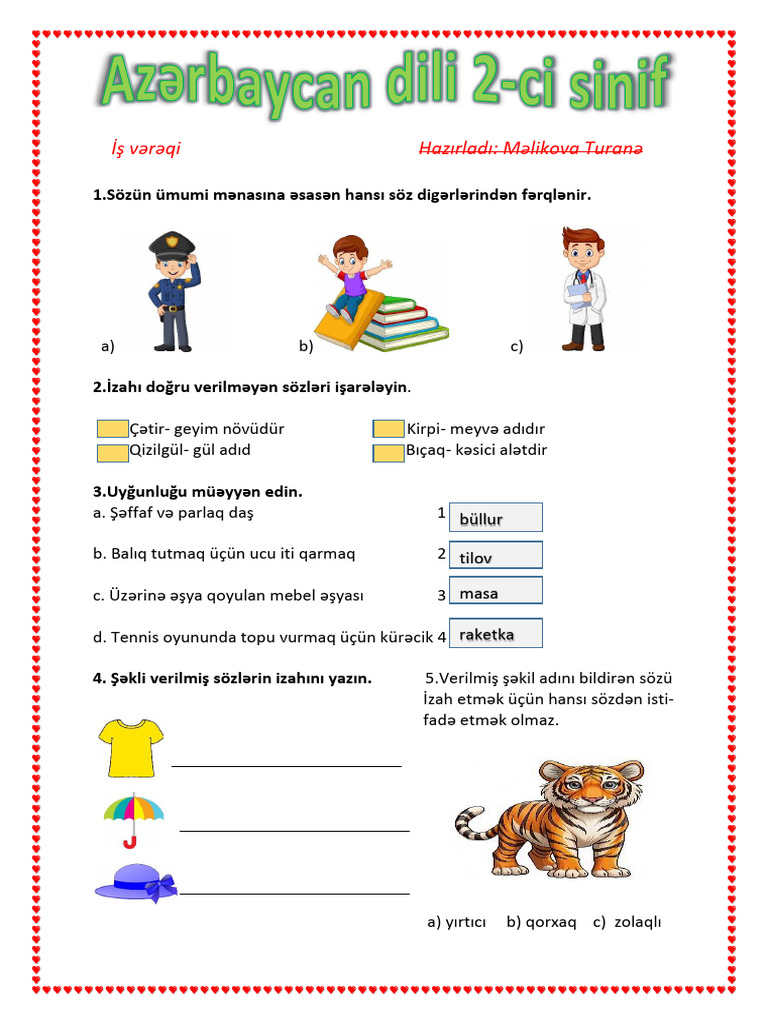Azərbaycan Dili 2-Ci Sinif M.Turan | PDF