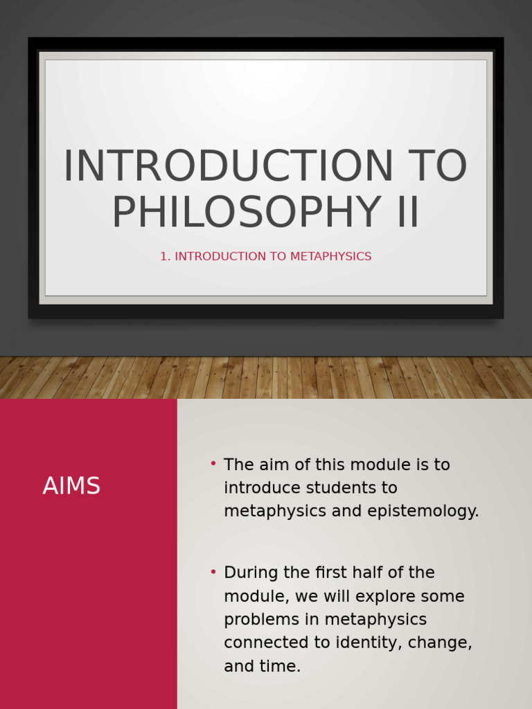 1 - Intro To Metaphysics | PDF | If And Only If