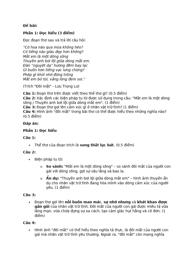 Tho Song That Luc Bat | PDF