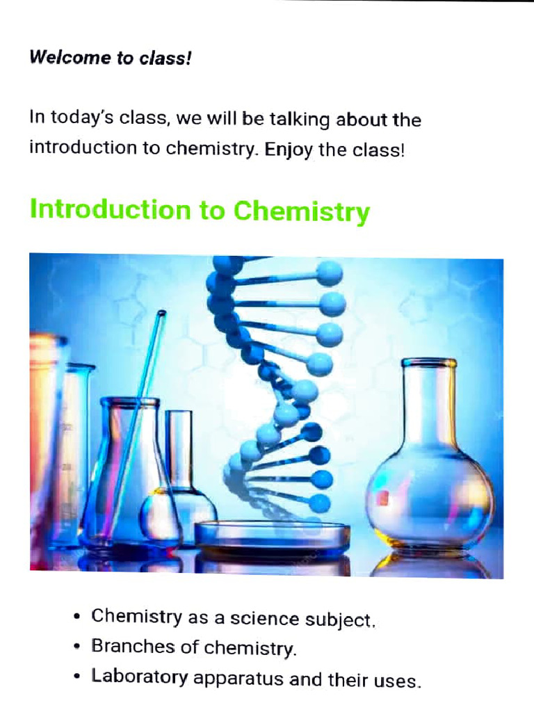 Introduction to Chemistry Overview | PDF | Chemistry | Science ...