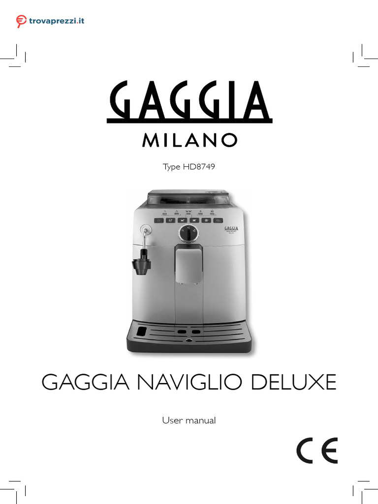 Gaggia Naviglio Deluxe | PDF