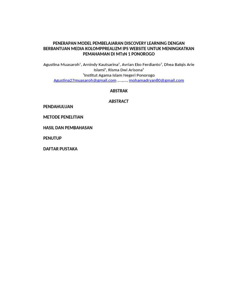 Artikel MPTK - Kelompok 1 | PDF