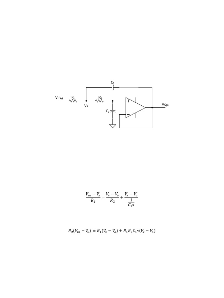 Sallen Key Low Pass Filter | PDF
