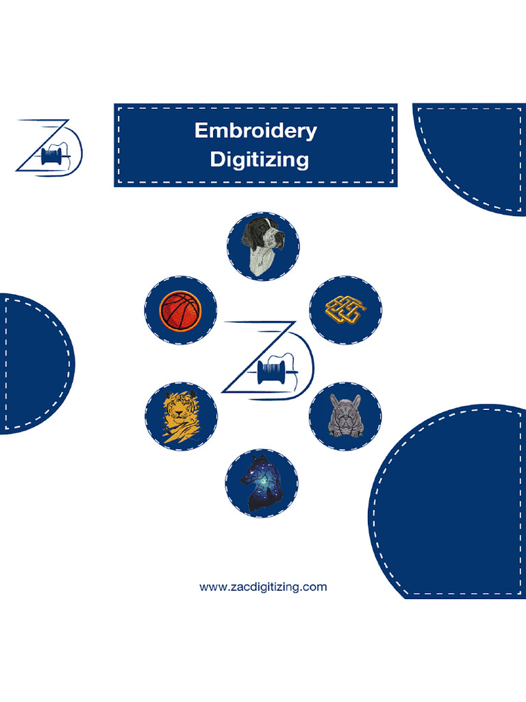 Embroidery Portfolio Zacdigitizing | PDF