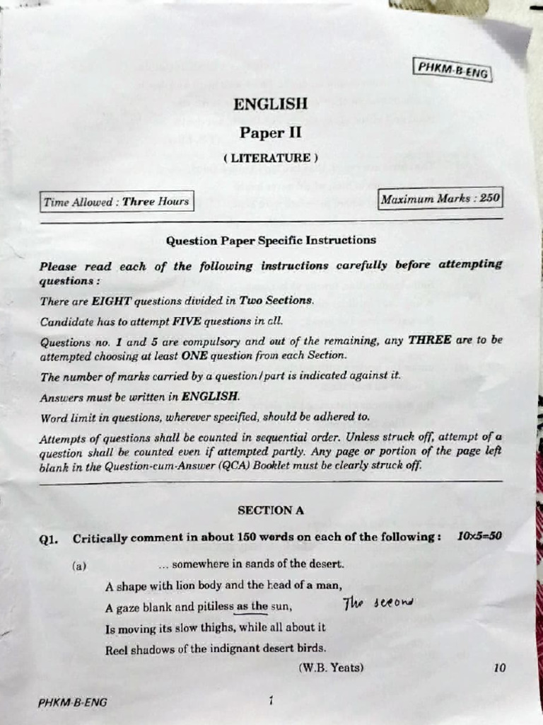 English Lit Paper-2 | PDF