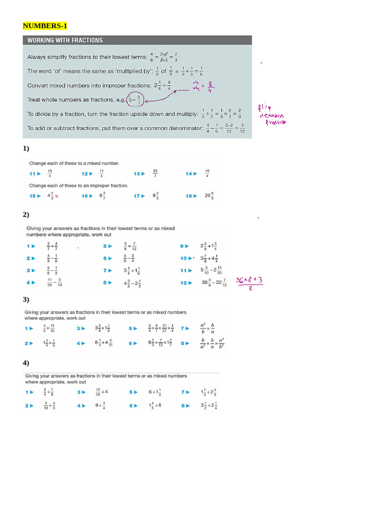 IGCSE Foundation Revision NUMBERS 1 | PDF
