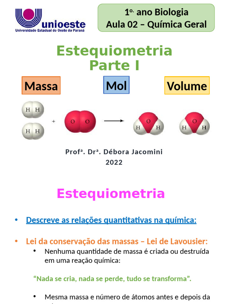 Aula 02 - Estequiometria | PDF