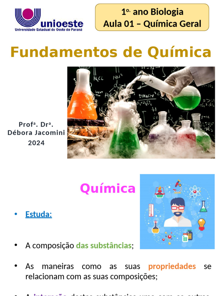Aula 01 - Fundamentos em Química | PDF