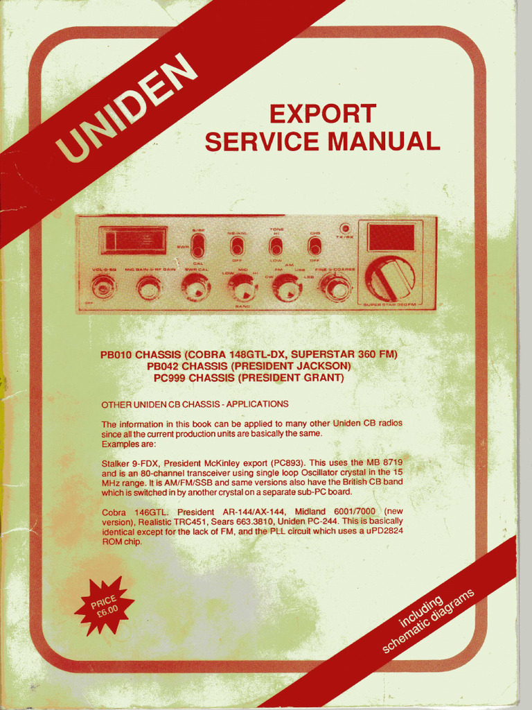 Uniden Export Service Manual | PDF